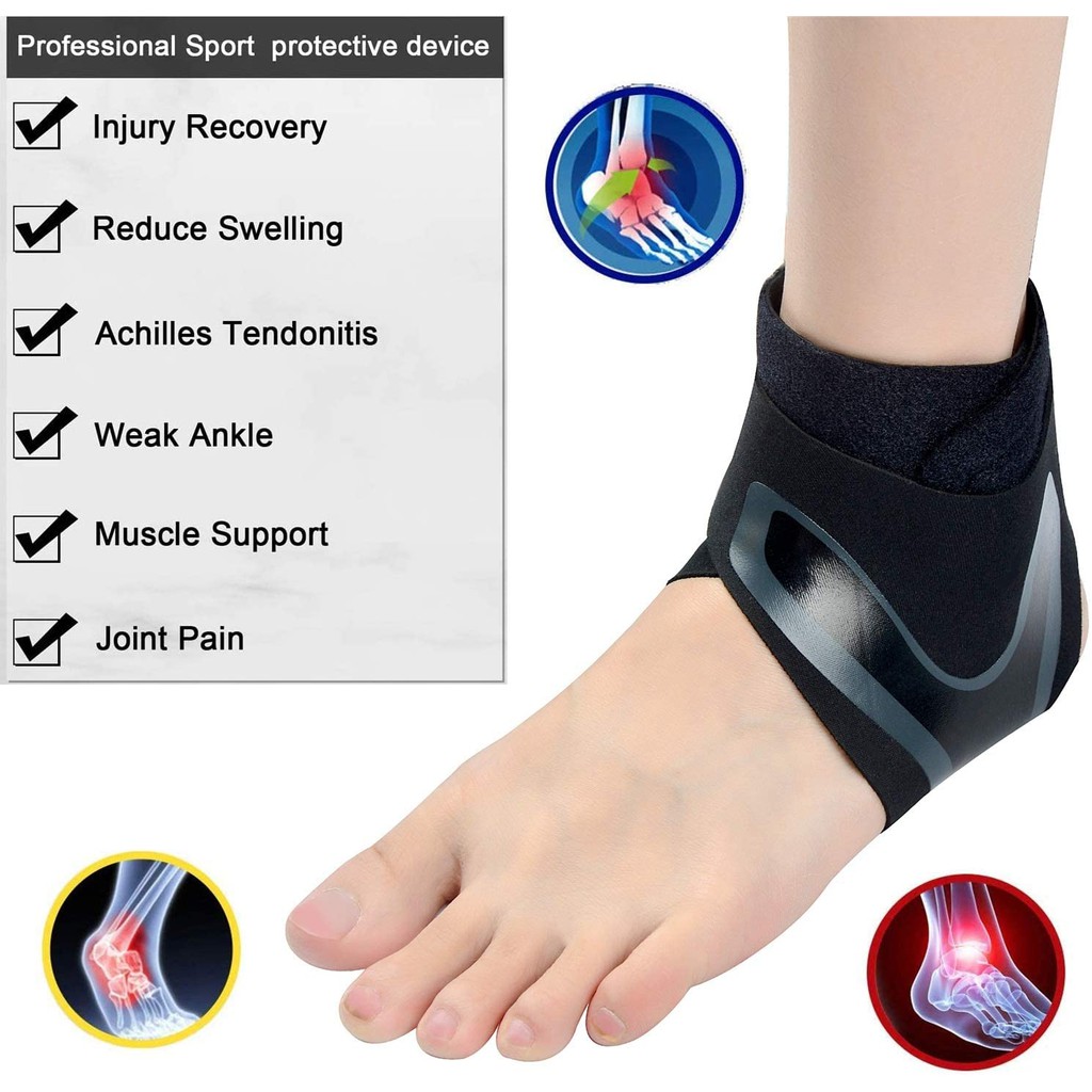 Ankle Support Sports Ankle Supporter Brace Strap Adjustable Comfortable ...