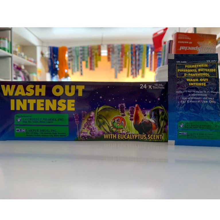 Wash Out Intense 10ml Sachet Shampoo LDI for Gamefowls and other birds ...