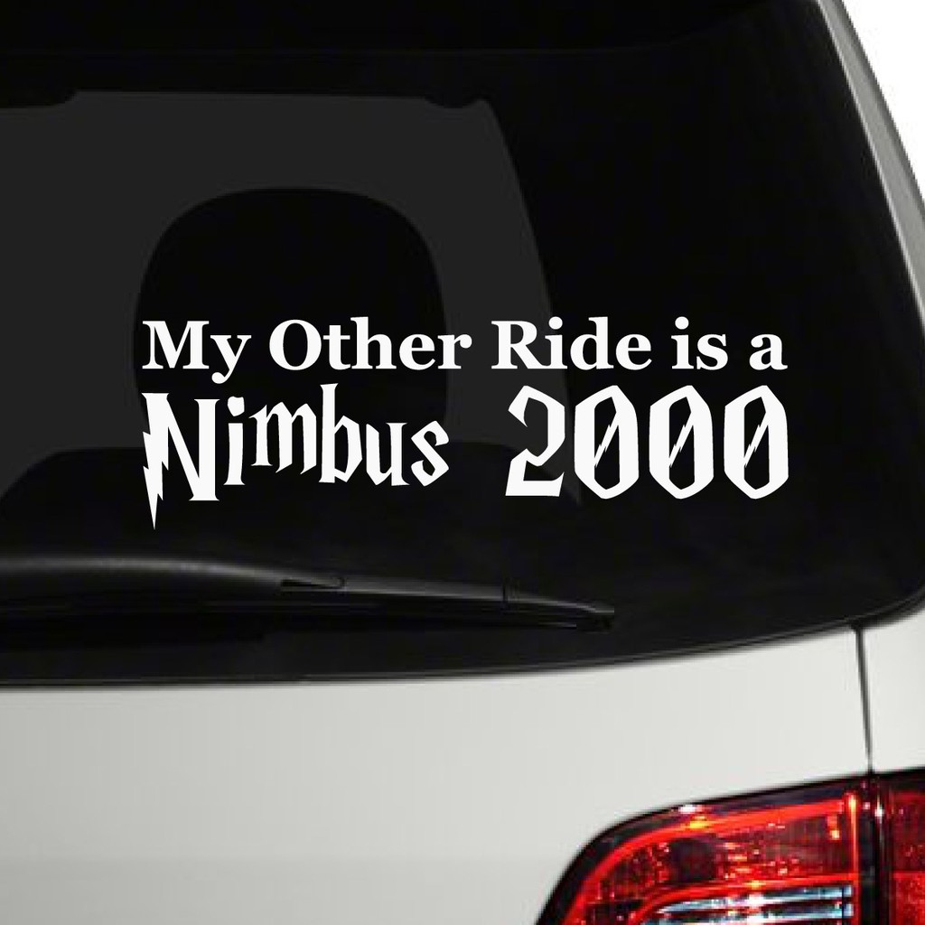 My Other Ride is a Nimbus 2000 Flying Broom Reflective Vinyl Cutting ...