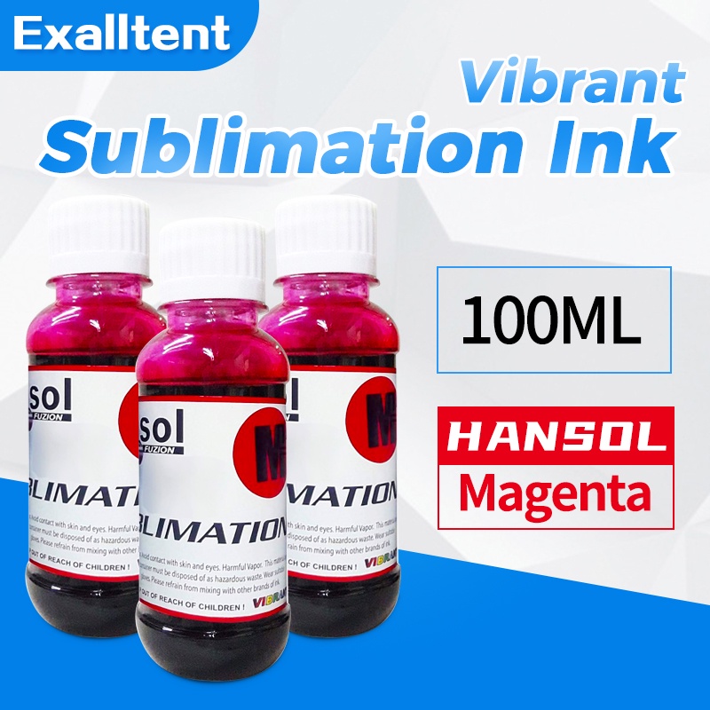 Hansol Sublimation Ink Vibrant 100ml ( Black / Yellow / Cyan / Magenta ...