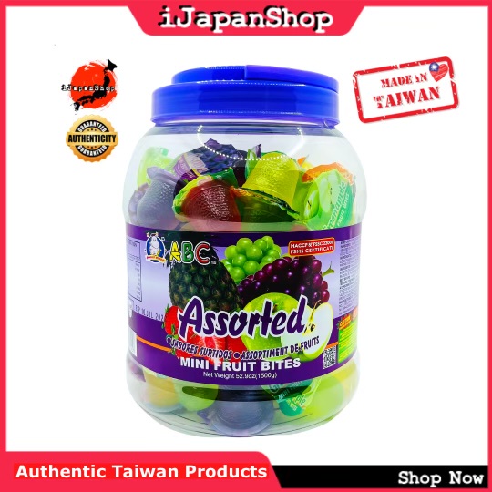 ABC Assorted Mini Fruit Bites Fruit Jellies 1500g | Shopee Philippines