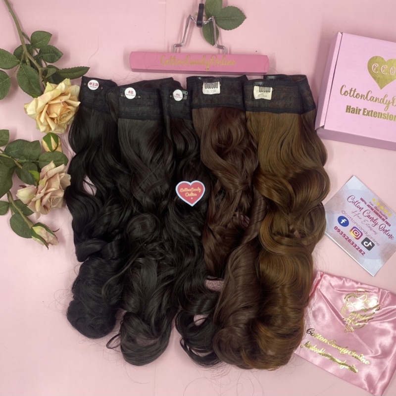 Cherry Pop V shaped 4clips Hair Extensions 24”-27” | Shopee Philippines