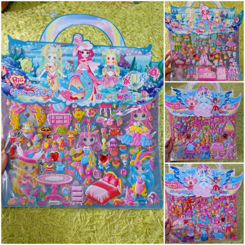 Dress Up Doll STICKER Paper Doll (2in1) Cartoon Sticker Kid Girl ...