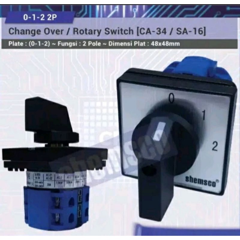 Rotary Selector Switch-Change Over Switch 2 Pole 3-5 Positions | Shopee ...