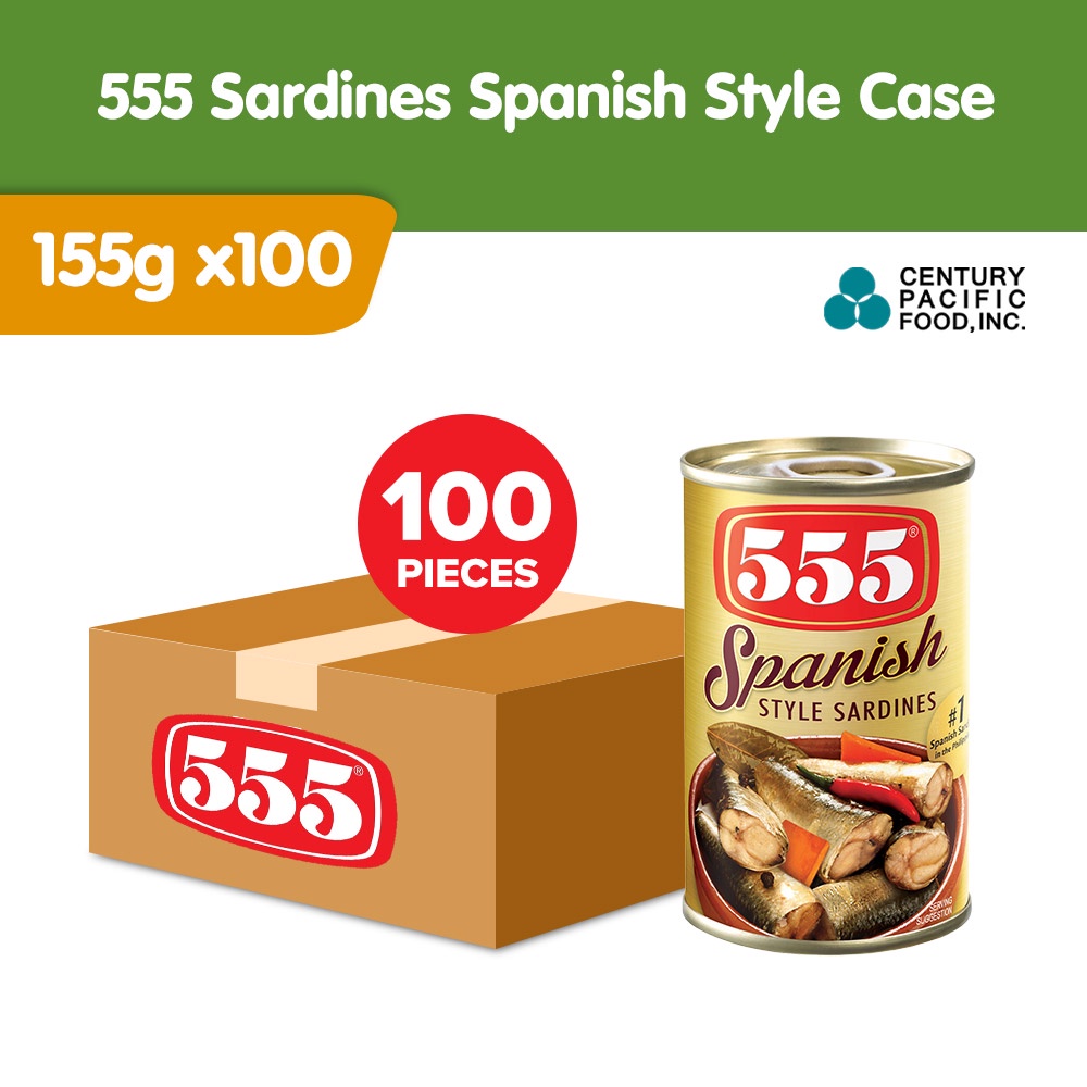 555 Sardines Spanish Style 155g (Case of 100pcs) - Rich in Calcium ...