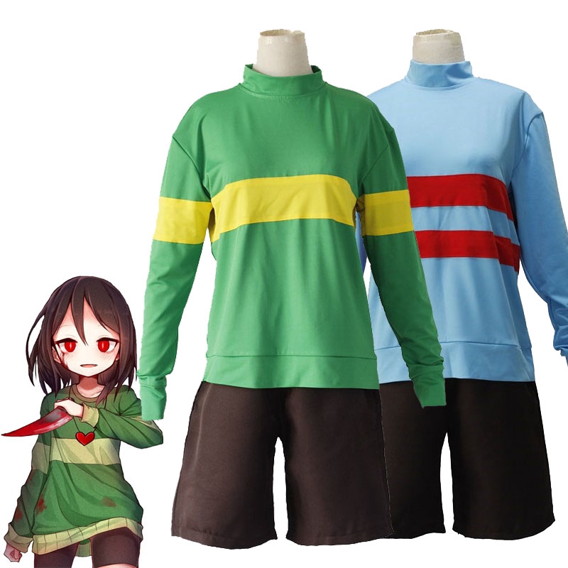 Undertale Frisk Chara Cosplay T-shirt Costume Outfits Size：S-2XL ...