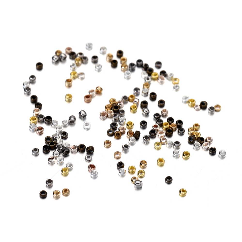 St.kunkka 100Pcs Stopper Spacer Beads Crimp End Beads Positioning Bead ...