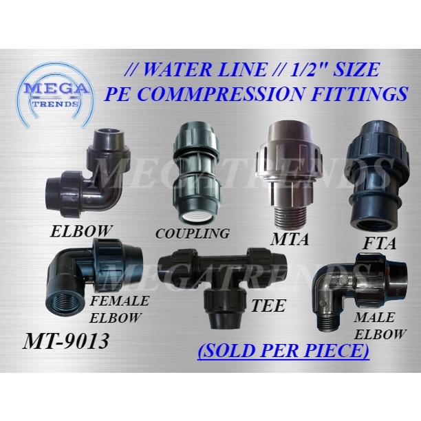 MT-9013 PE Compression Fittings FOR PE PIPE 1/2" (SOLD PER PIECE) | Shopee Philippines