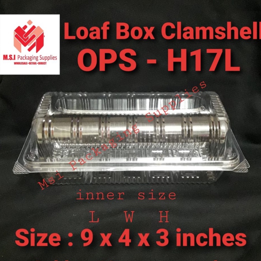 Loaf Box Clamshell " OPS - H17L " Sold to 1Box/600pcs | Shopee Philippines