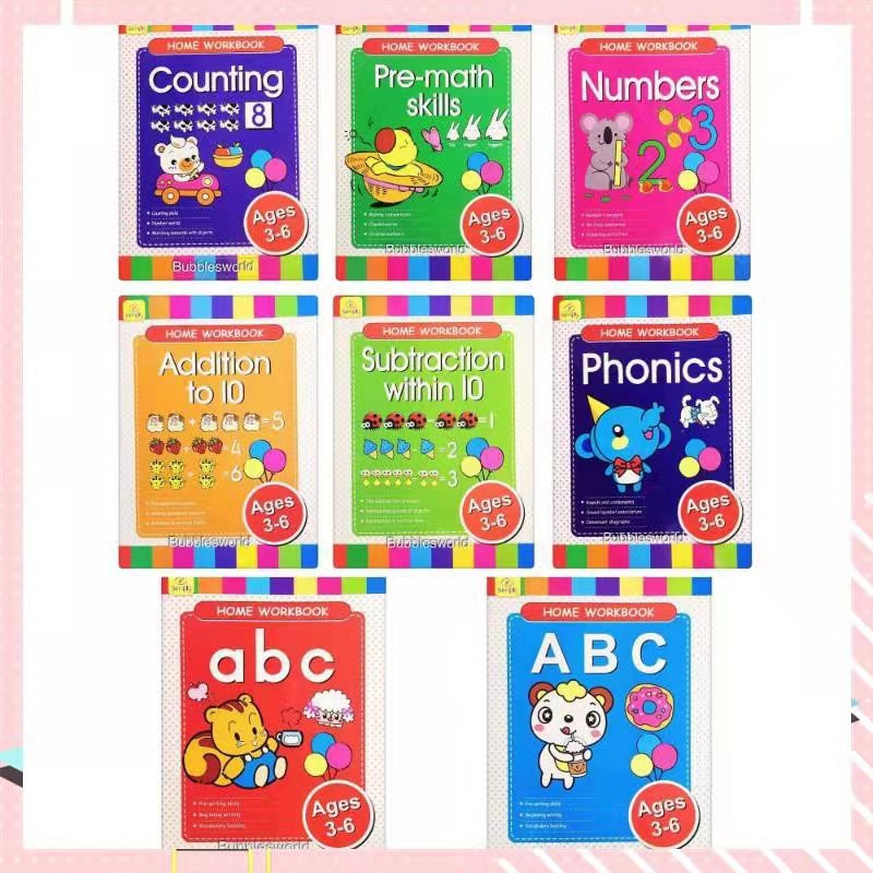 ED shop home workbook 40page school supplies teach learn book children ...