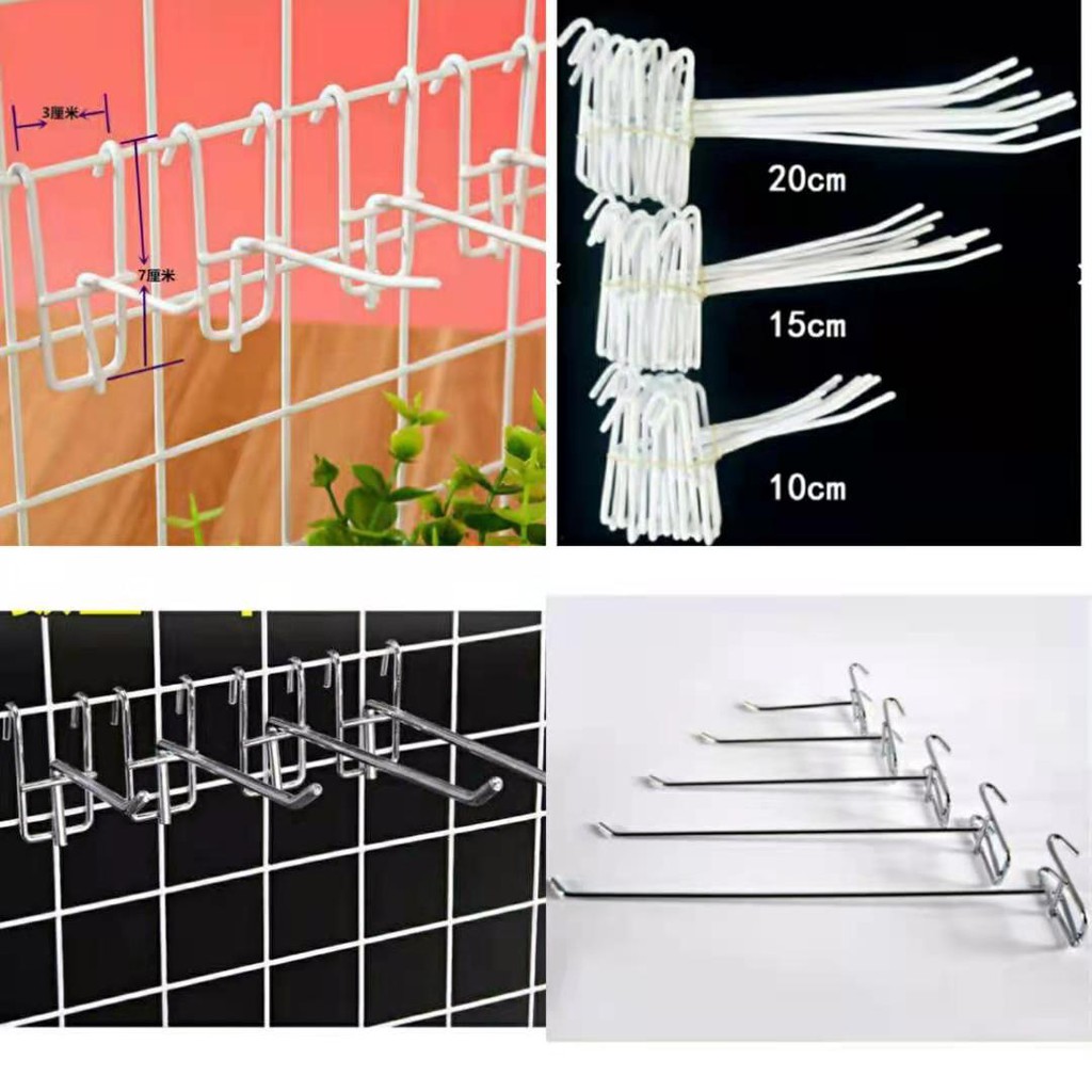 wire mesh hook coated white AND METAL for screen | Shopee Philippines