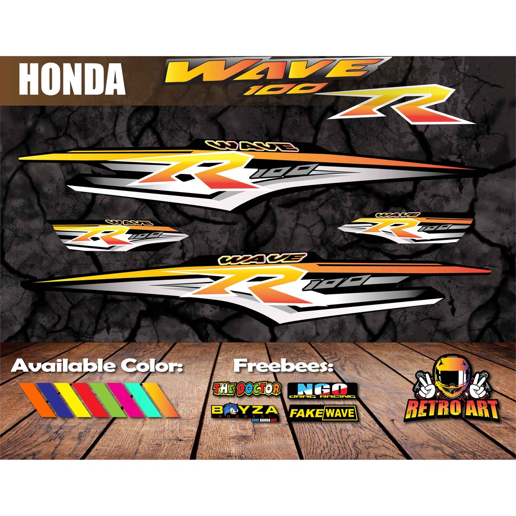 HONDA WAVE 100 R Decals | Shopee Philippines