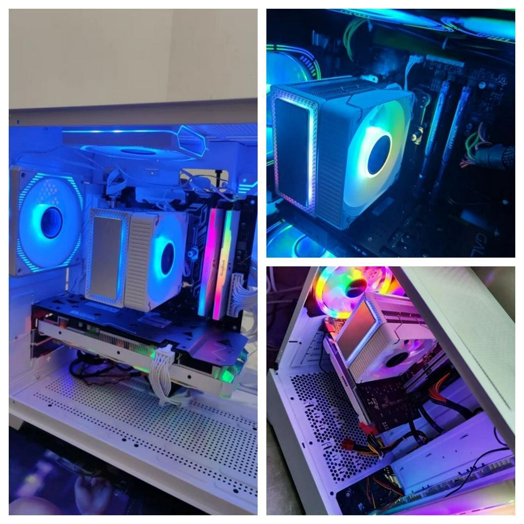 JIUSHARK JF100RS ARGB CPU Air Cooler White Black 100mm CPU Fan Jonsbo ...