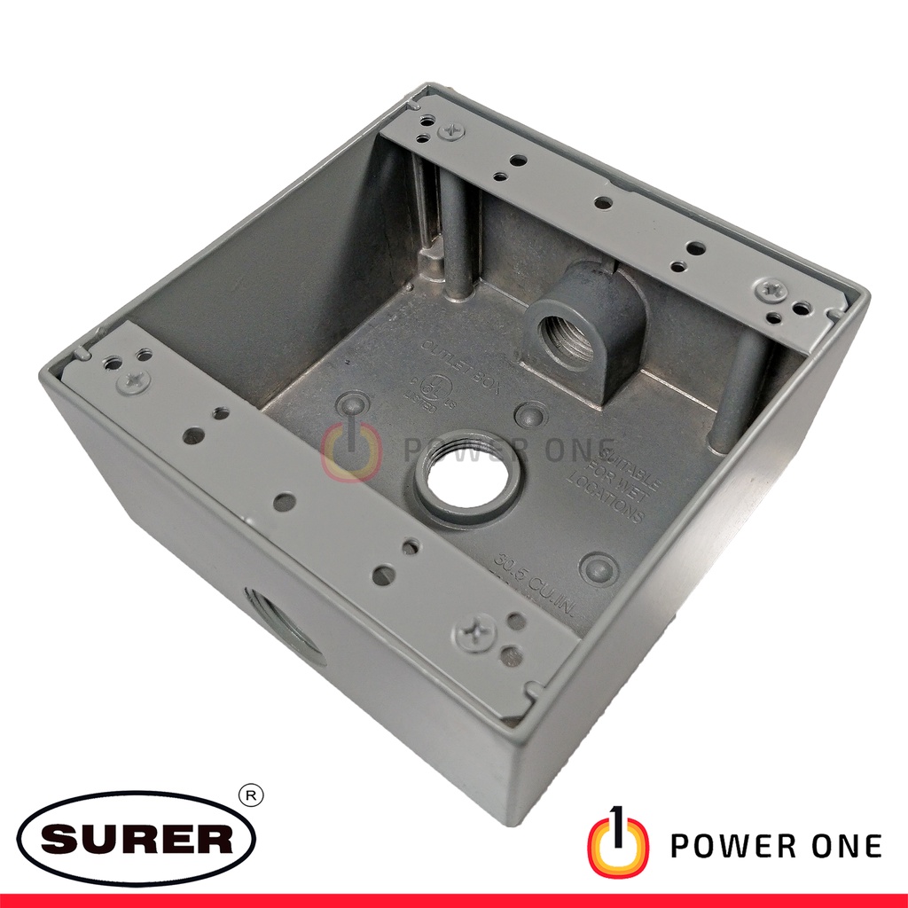 Surer 1140 2 Gang Utility Box, Three 1/2" Holes (1100 Series) | Shopee ...