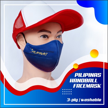 Pilipinas Handball Face Mask(3-Ply | Washable | Fashionable) | Shopee ...
