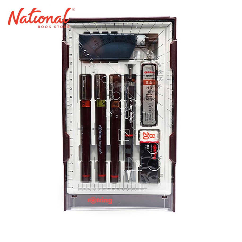 Rotring Tech. Pen 151413 6Ca 135 College Set Iso With Compass & Adaptor ...