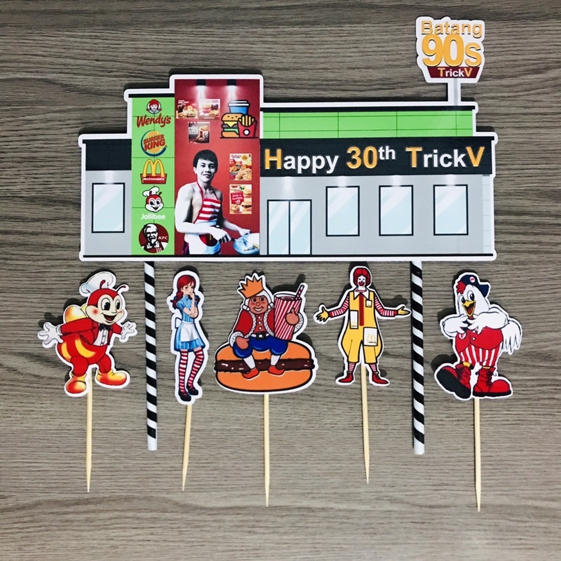 Fastfood Chain Theme Cake Topper Set | Shopee Philippines