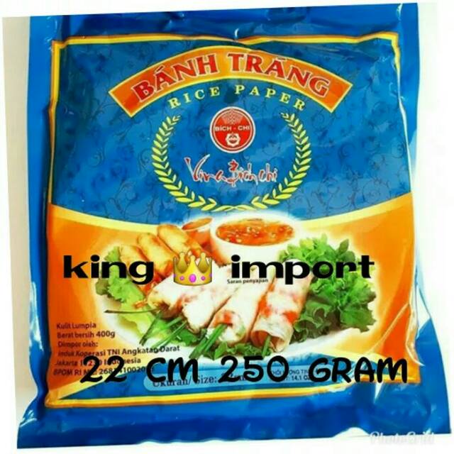 Vietnamese Spring Roll Skin 22cm 250gram banh trang rice paper | Shopee ...