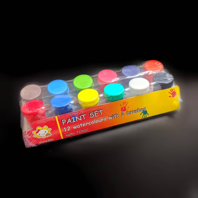 12Colors Poster Paint Set With Free Paintbrush | Shopee Philippines