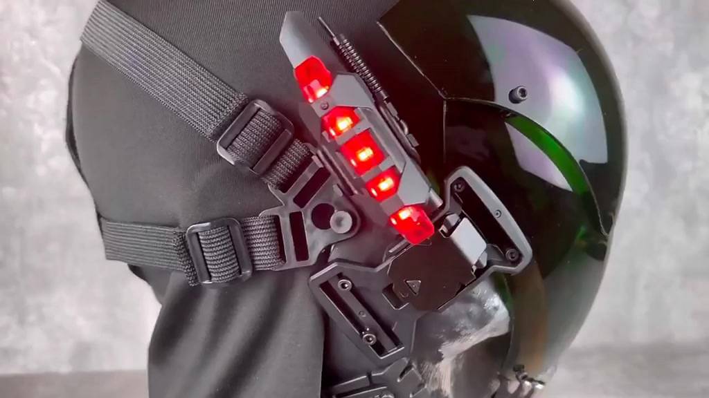 Cyber Punk Cosplay Bloodsport Dc Skull Mask With LED Light, Music ...