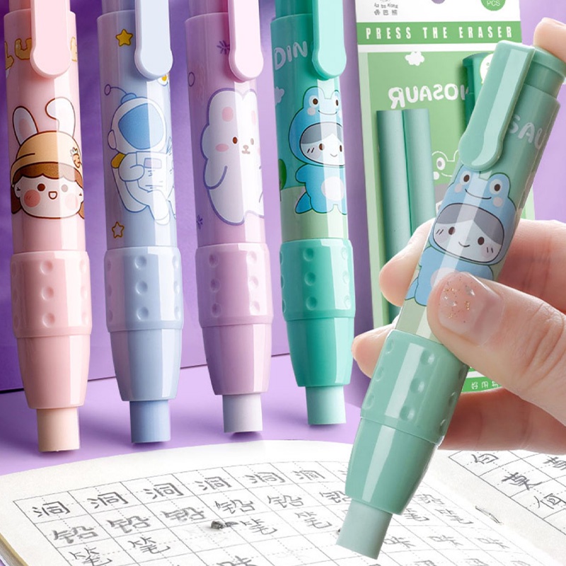 Cartoon Cute Retractable Eraser Crumb-Less DIY Eraser | Shopee Philippines