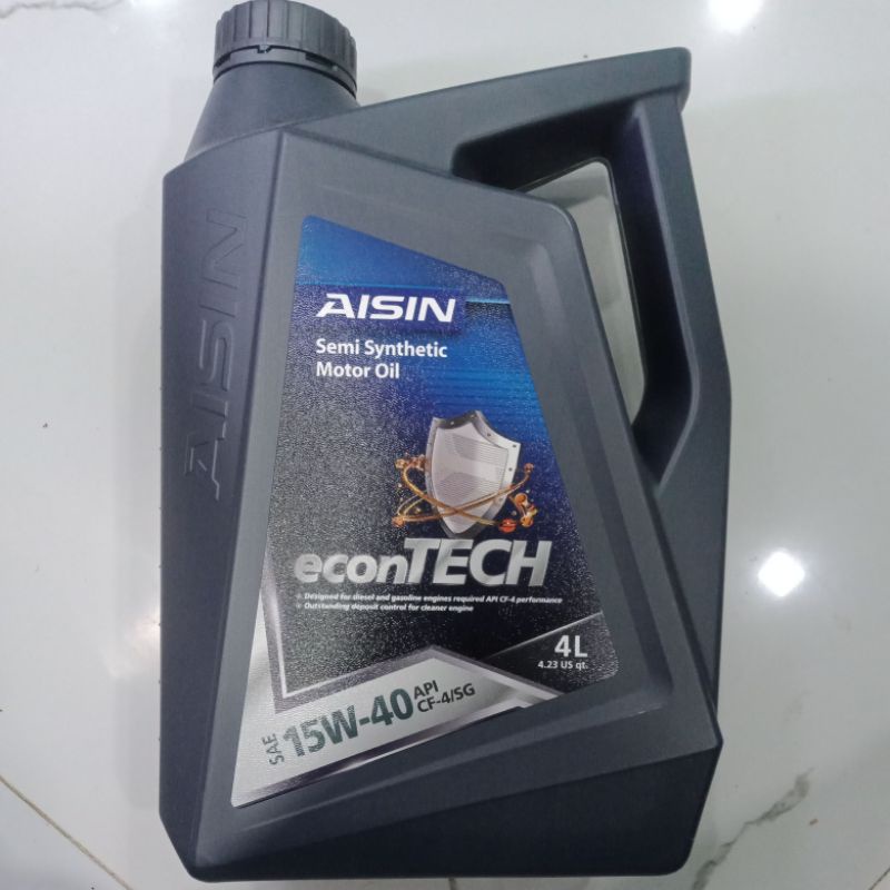 Aisin Semi Synthetic Motor Oil 4Liters SAE 15W-40 api cf-4/sg | Shopee Philippines