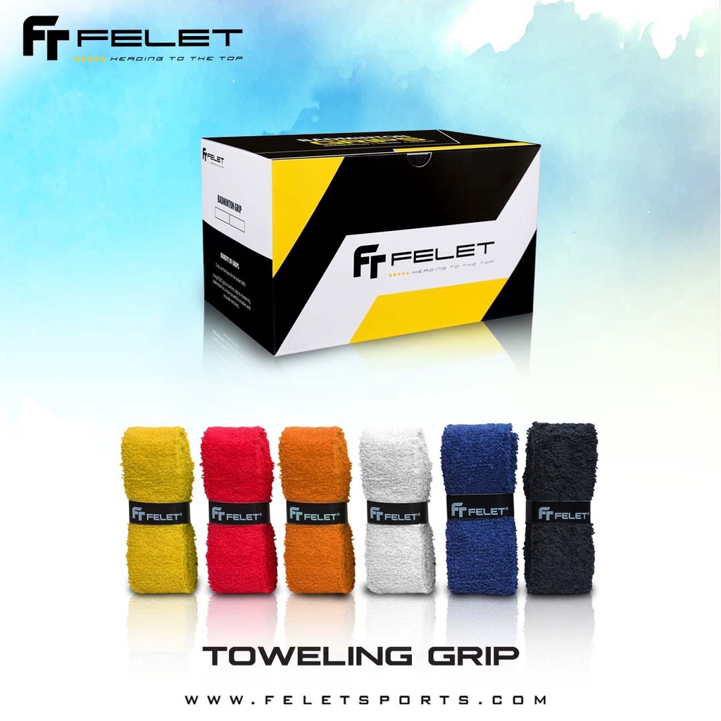 Felet Fleet Badminton Cotton Towel Grip Tennis Grip Towelling grip ...