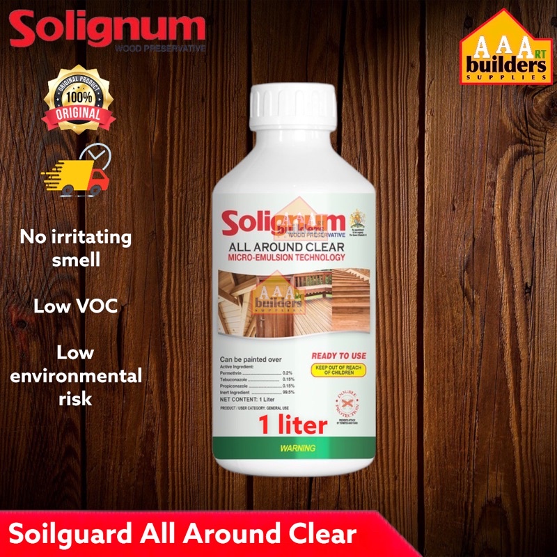 Solignum All Around Clear 1 Liter | Shopee Philippines
