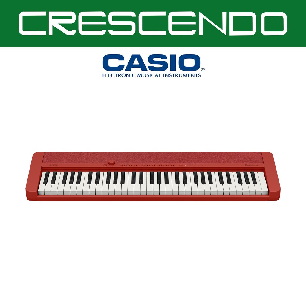 Casio CT-S1RDC2-FA CT-S1 Series 61 Keys Casiotone Keyboard Red with ...
