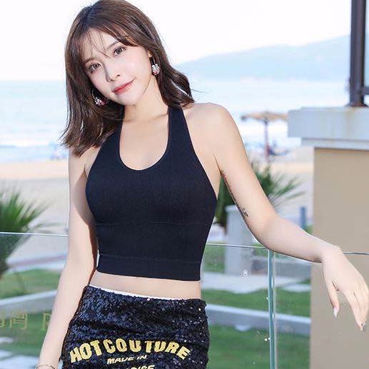 Fashion Women Halter Padded Push Up Stylish Bralette Sando Bra | Shopee ...