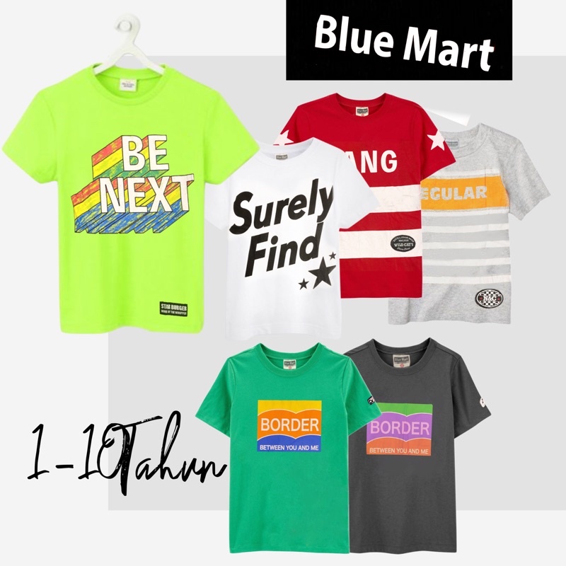 Original Bluemart Boys' T-Shirt 1-10 Years 652 | Shopee Philippines