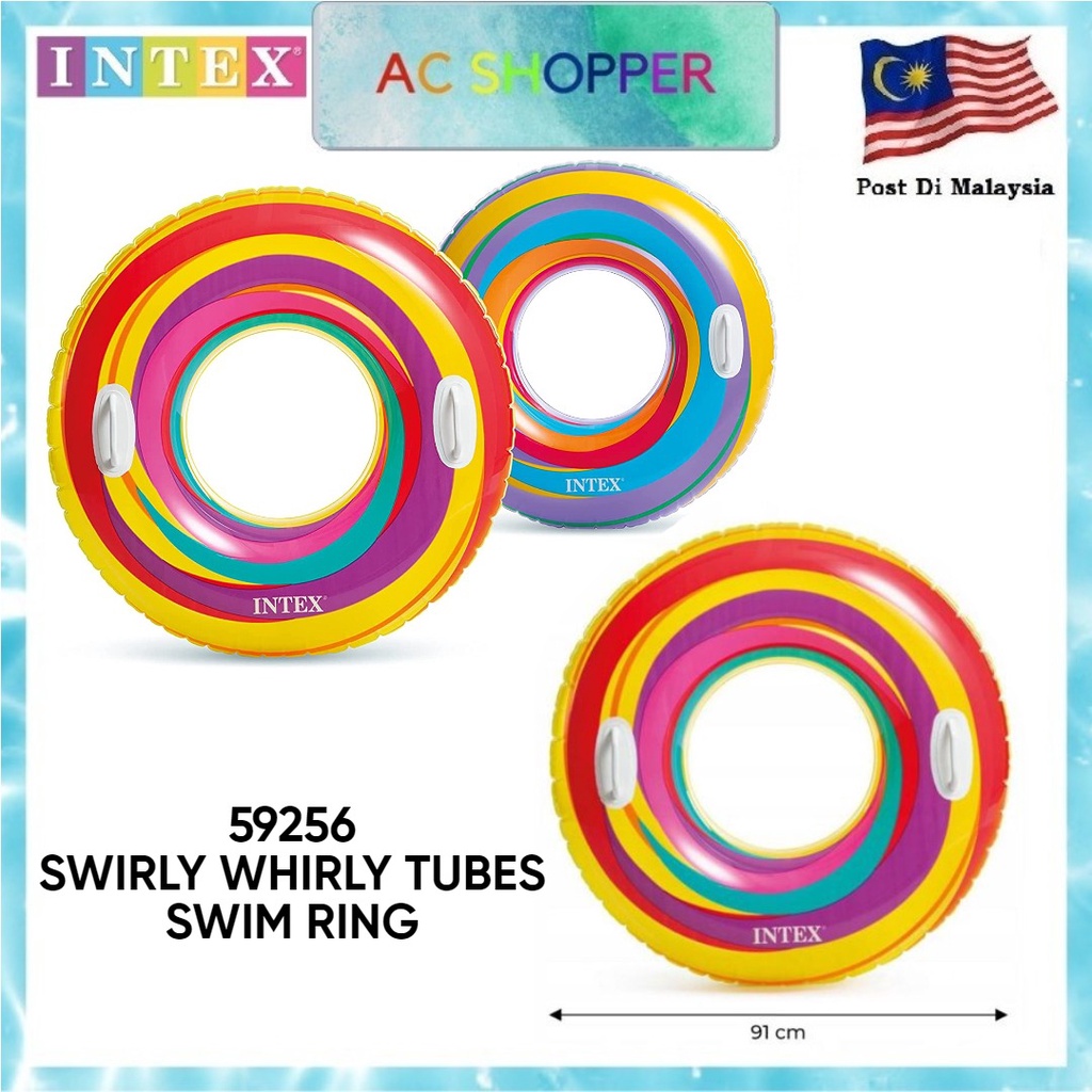 INTEX 59256 Stargaze Tubes Clear Top Swimming Pool Ring With Heavy Duty ...