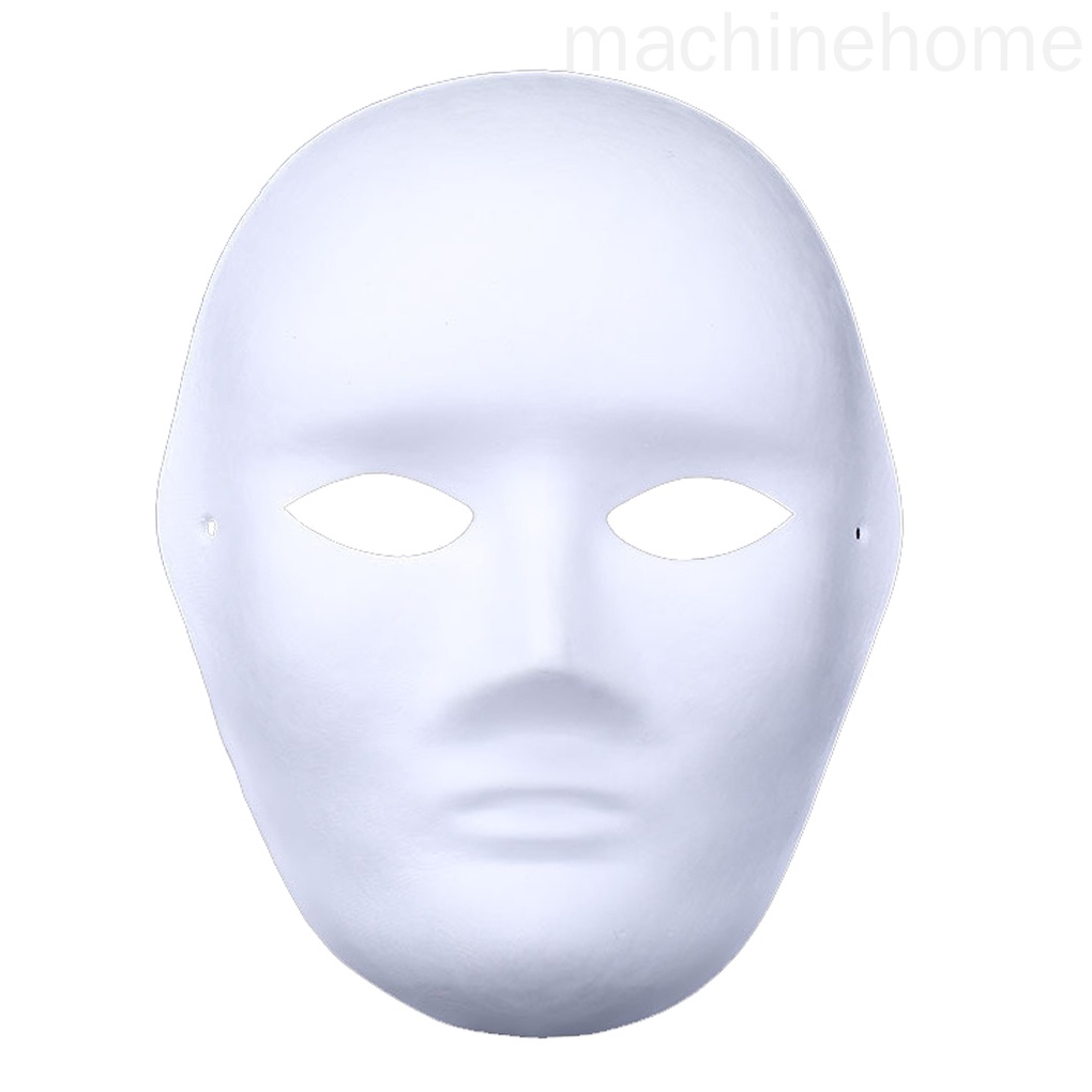DIY White Mask Halloween White Plain Paper Full Face Opera Masquerade ...