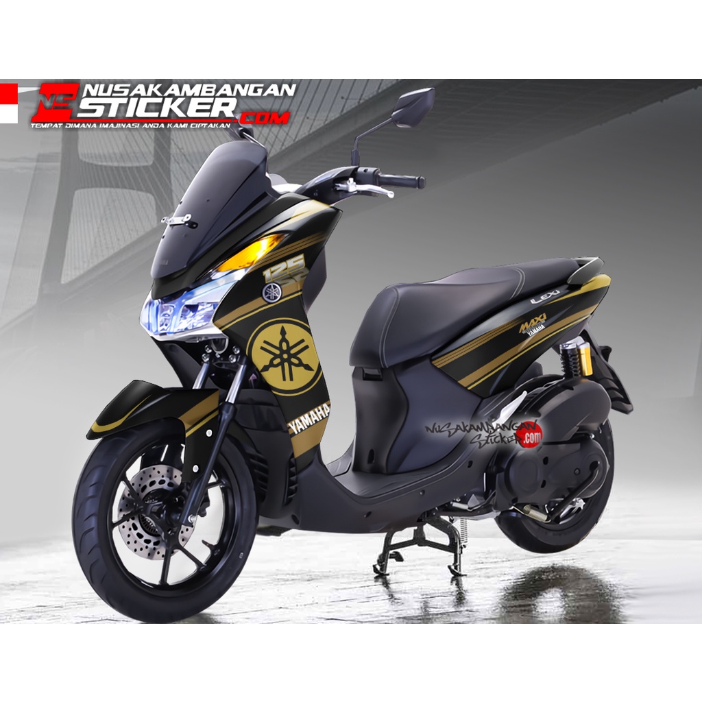 Yamaha Lexi Motorcycle Sticker Decal Full Body Maxi Yellow Graphic ...