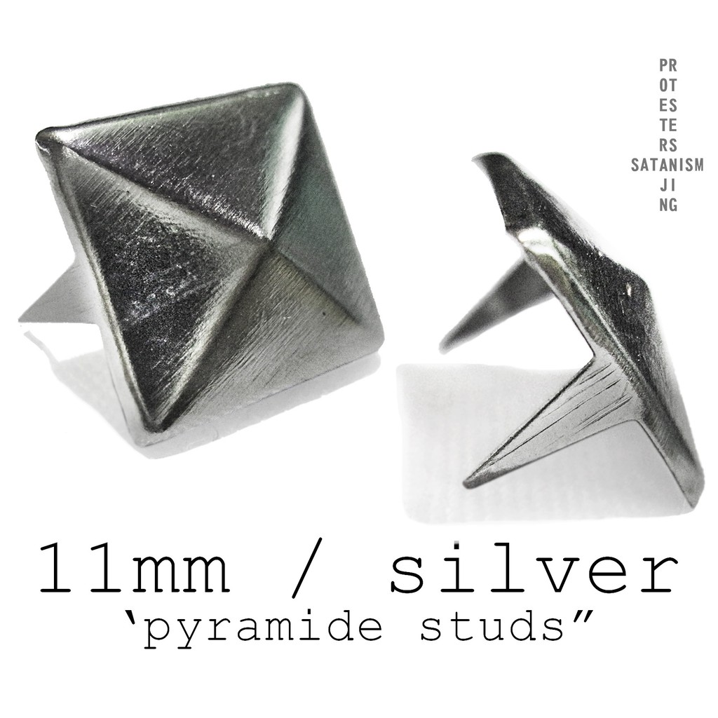 STUDS/SPIKE PYRAMID SILVER 10mm 100pcs (IMPORT) | Shopee Philippines