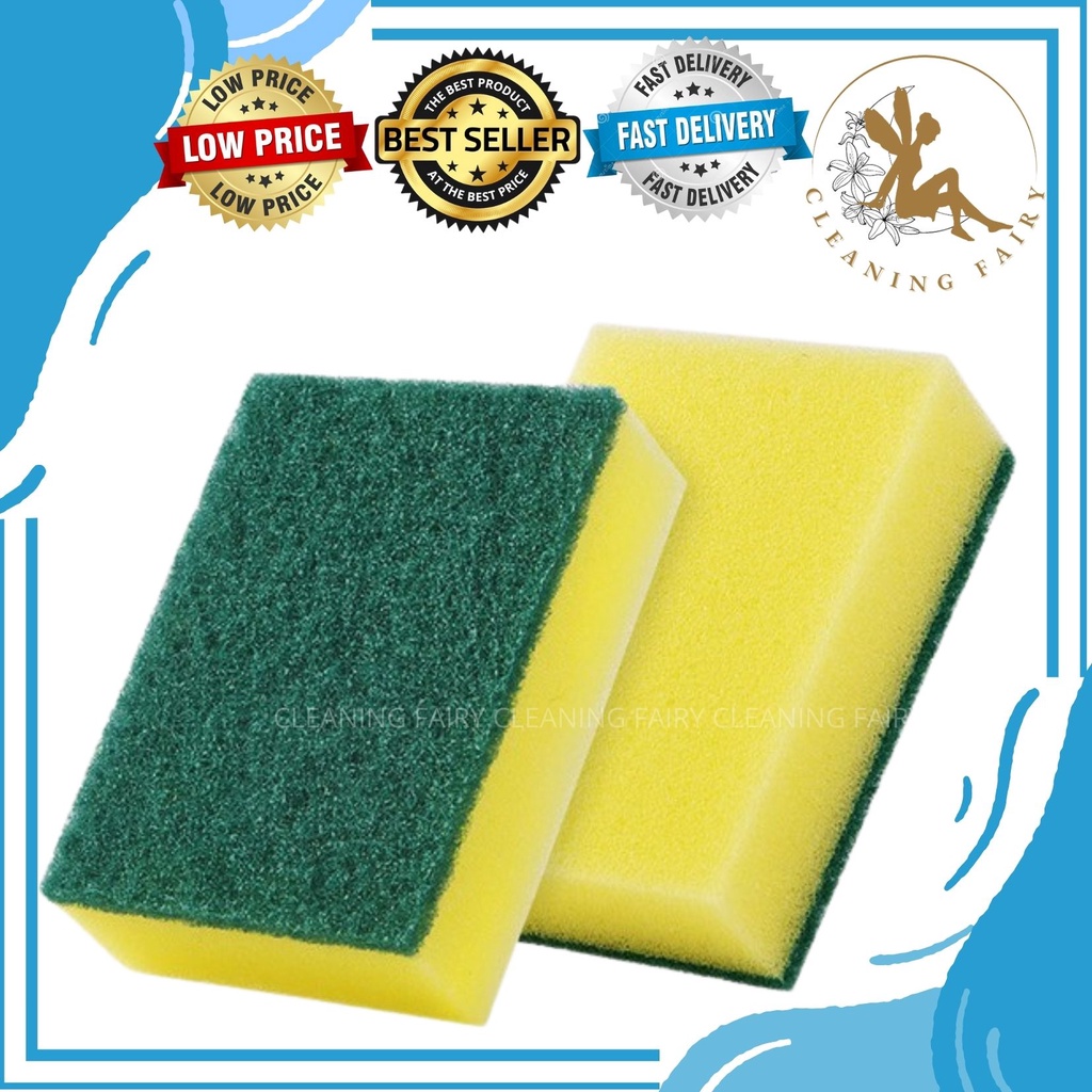 Dishwashing Sponge scrub High-density dipped double-sided dishwashing sponge kitchen cleaning ...