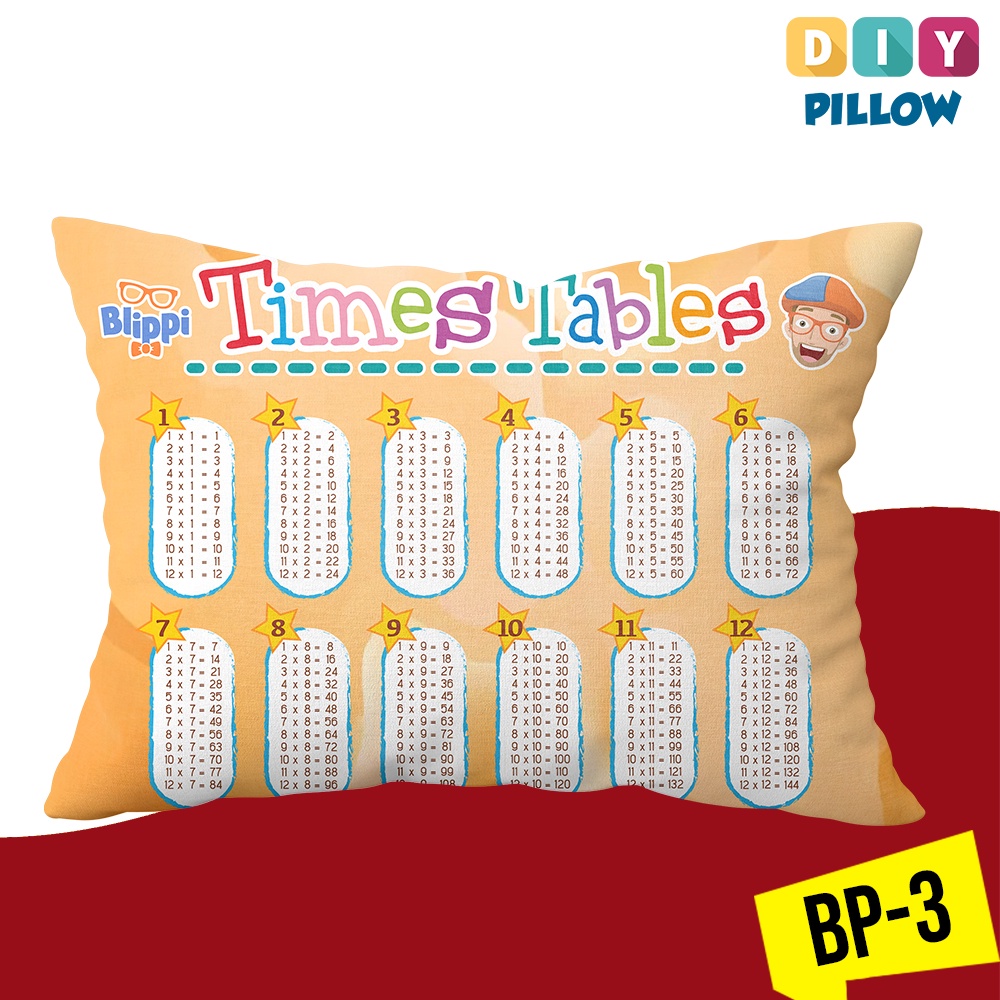 DIY Pillow Blippi 9x12 Learning Pillow Letters, Math, Alphabet, Animals and Shapes Perfect for ...