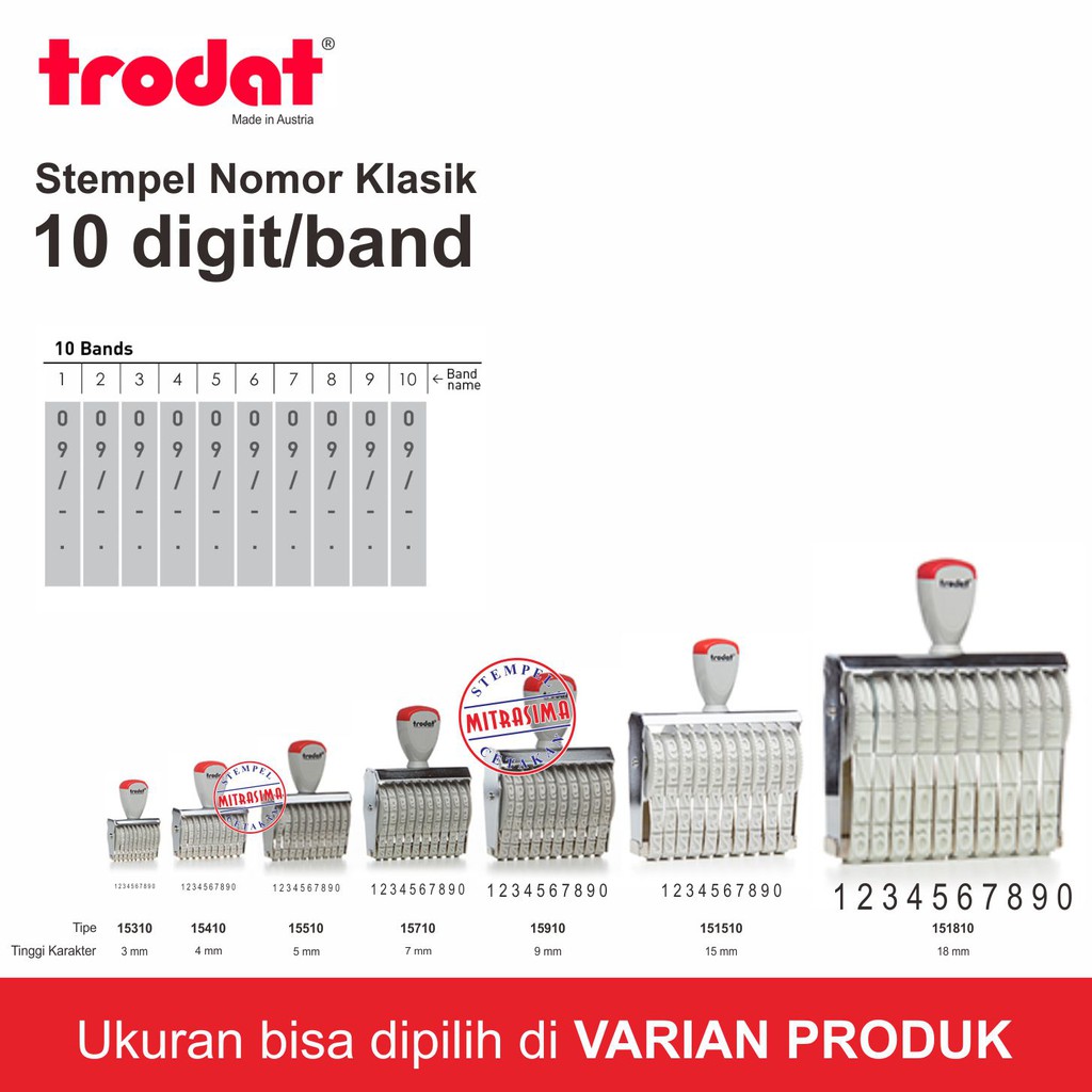 Classic 10 digit Trodat brand number stamp | Shopee Philippines