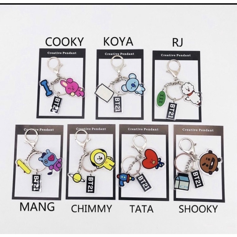 BTS BT21 Characters - Lightstick Keychain from Korea | Shopee Philippines