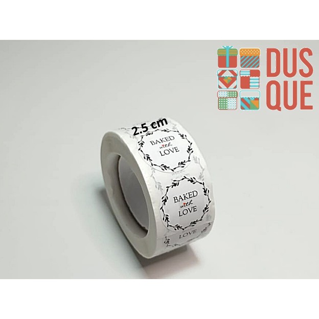 10pcs BAKED WITH LOVE LABEL Stickers/STICKER LABEL | Shopee Philippines