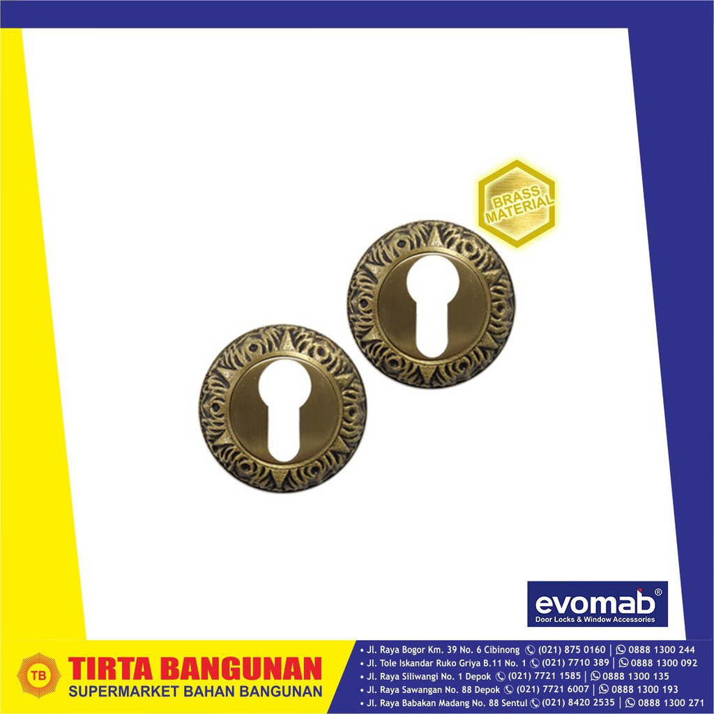 Evo MAB ESCUTCHEON MACC-E5-02-AB / DOOR LOCK RING / DOOR ACCESSORIES ...