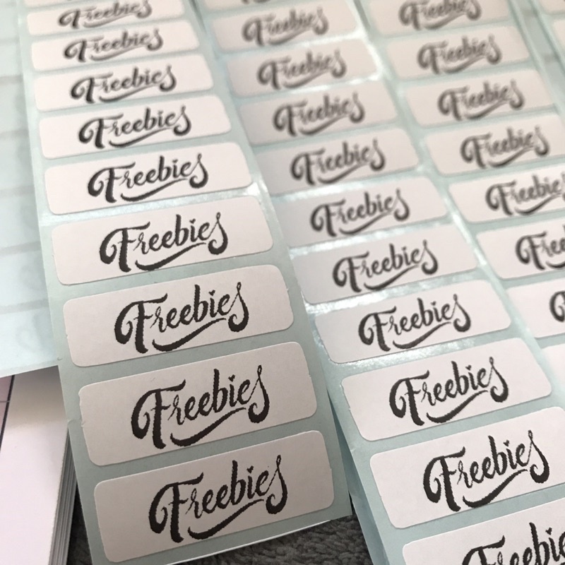 Freebies sticker label waterproof 50pcs | Shopee Philippines