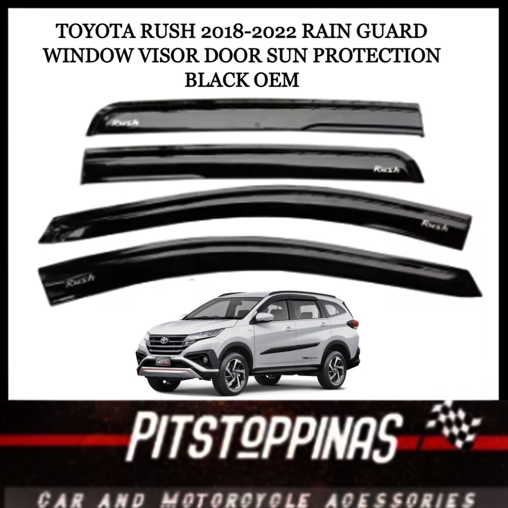 Toyota Rush 2018-2021 OEM Rain Guard Window Visor Black | Shopee ...