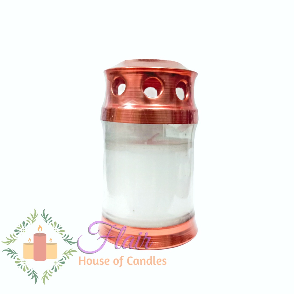 Flair GC35 Colored Glass Candle Windproof Candle with Cover Smokeless ...