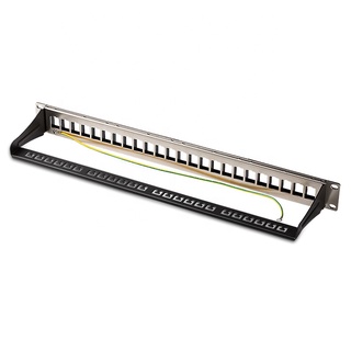 Linkwylan LW-PAN24-LK 19" 1U 24-Port Blank Empty Patch Panel Shielded ...