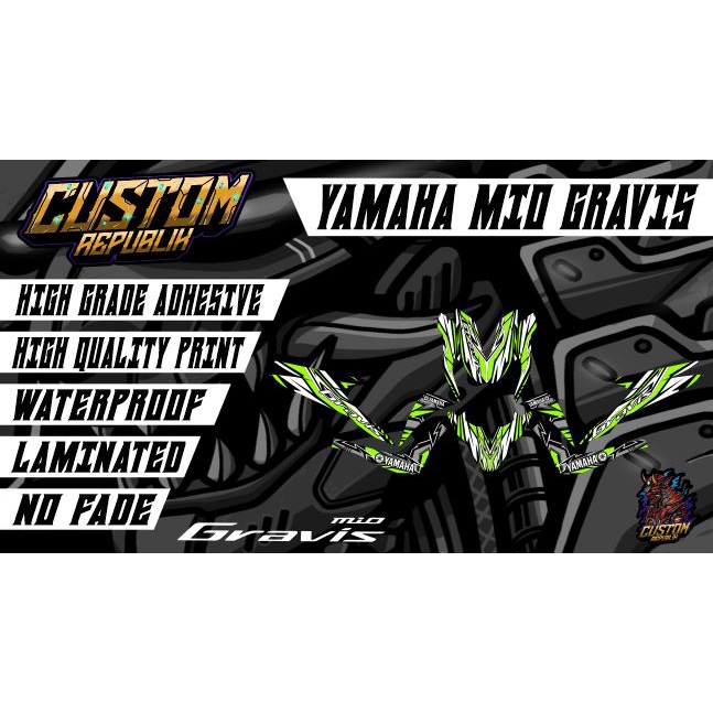 Yamaha Mio Gravis Abstract Decals Set | Shopee Philippines