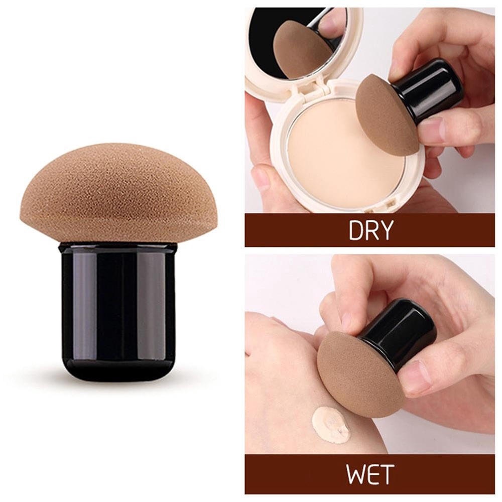 Coffee Mushroom Head Puff Softness Wet Dry Dual-use Powder Cosmetic ...