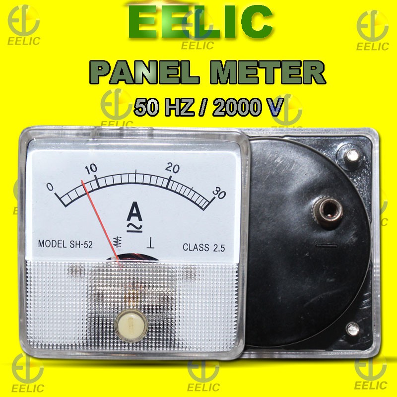 Eelic PAM-52 -A30-1 Panel AC/DC Ampere Meter Analog Program 52 ...