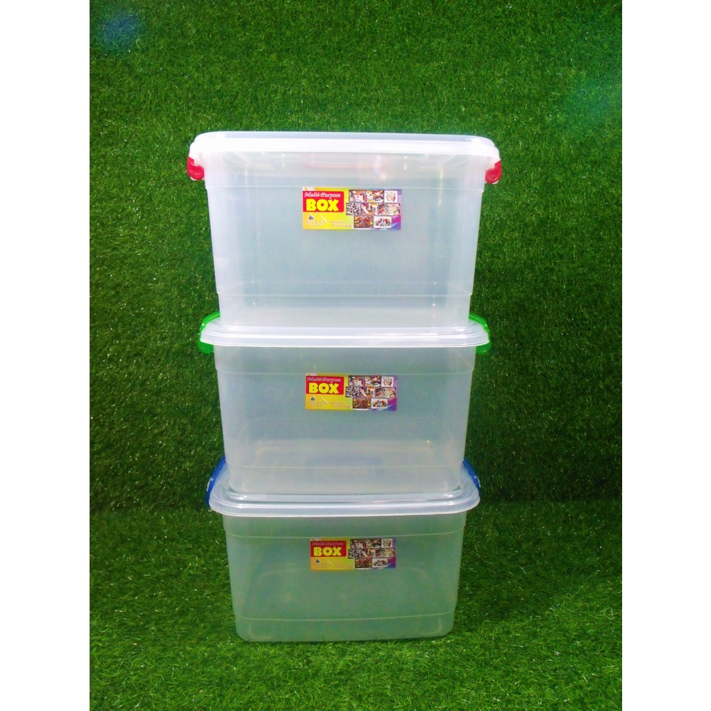Sense & Style Plastic Storage Box With Handle Transparent (Per piece ...