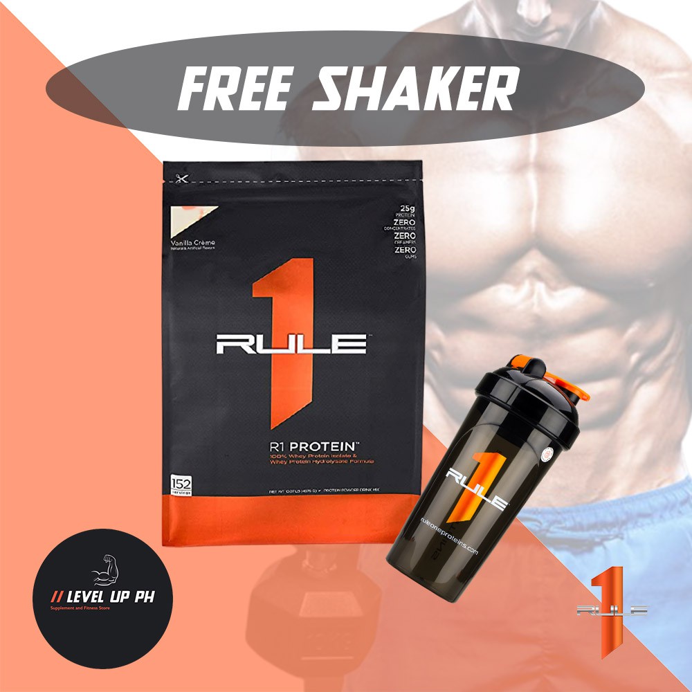 Rule 1 Protein isolate 10 lbs free shaker | Shopee Philippines